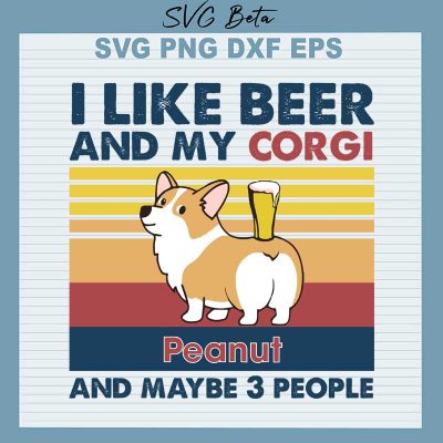 Beer and corgi SVG cut file for t shirt craft and handmade products