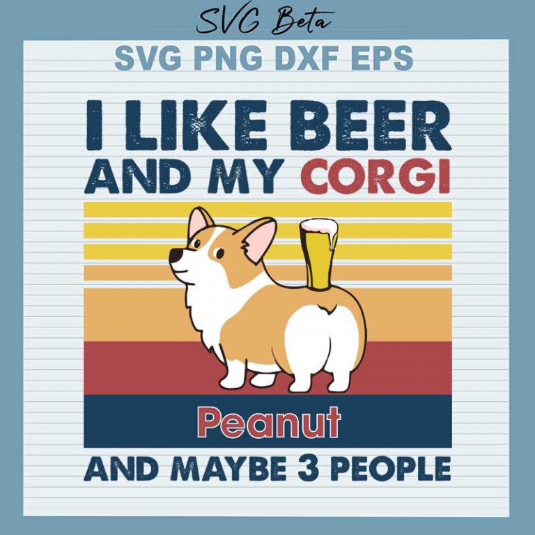 Beer and corgi SVG cut file for t shirt craft and handmade products