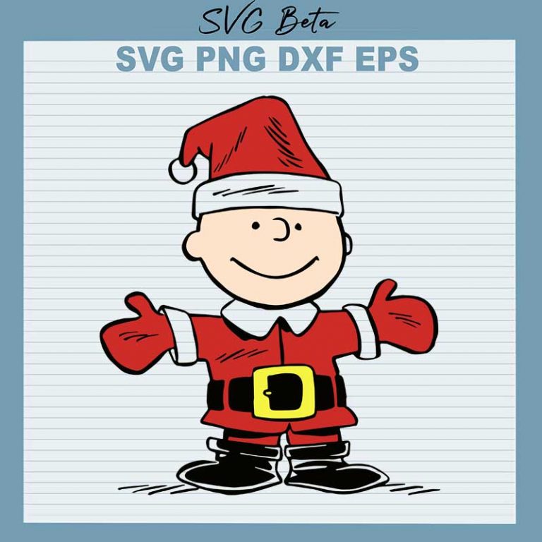 Charlie Brown santa SVG cut file for t shirt craft and handmade craft