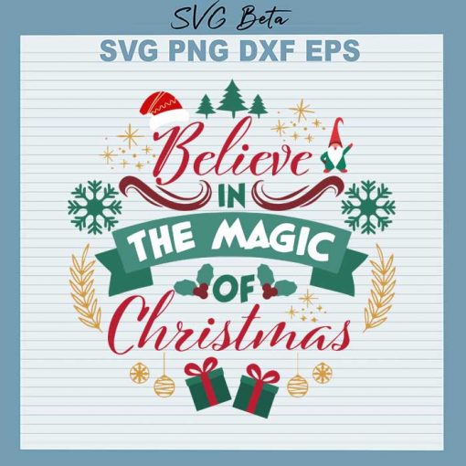 Believe in the magic of christmas SVG cut file for craft and hanmade cricut