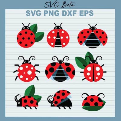 Ladybug Bundle SVG file for craft and handmade cricut products