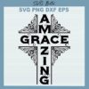 Amazing Grace Cross SVG file for craft and handmade cricut products