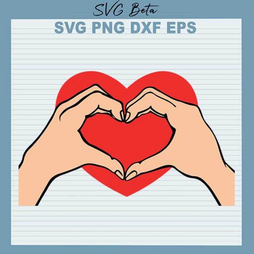 Hand heart SVG cut files for craft and handmade cricut products