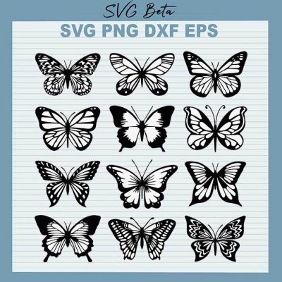 12 butterfly bundle SVG file craft for handmade products
