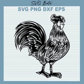 Chicken rooster SVG cutting file craft for handmade cricut products