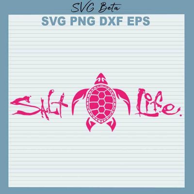 Turtle Salt Life SVG cutting file craft for cricut products