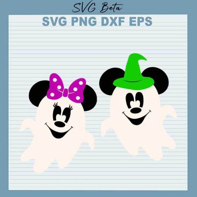 Halloween Mickey Minnie Ghost SVG, Halloween Ghost SVG, Mickey Minnie ...