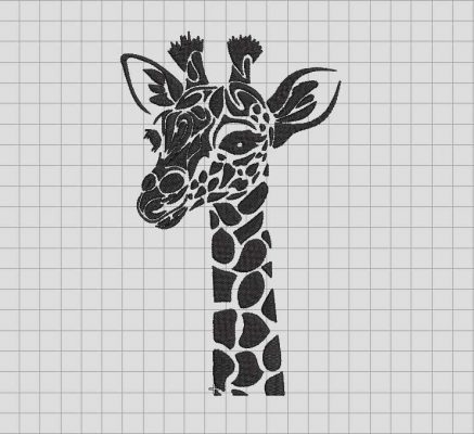 Giraffe Embroidery Design, Giraffe Embroidery File, Giraffe Embroidery ...