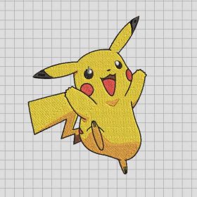 Pikachu Embroidery Design, pokemon pikachu Embroidery File, pokemon ...