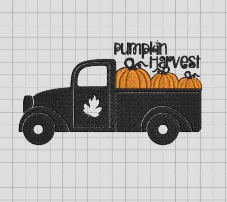 Pumpkin Harvest Embroidery Design, Pumpkin Harvest Embroidery File pes ...