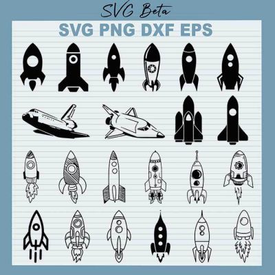 Rocket Spacecraft Bundle SVG, Rocket Ship SVG, Rocket SVG Cut Files
