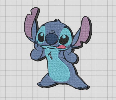 Lilo and stitch Embroidery File, disney Embroidery Machine pes hus file