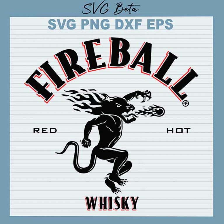 Fireball Whiskey Emblem Logo SVG, Fireball Whiskey Logo SVG PNG DXF