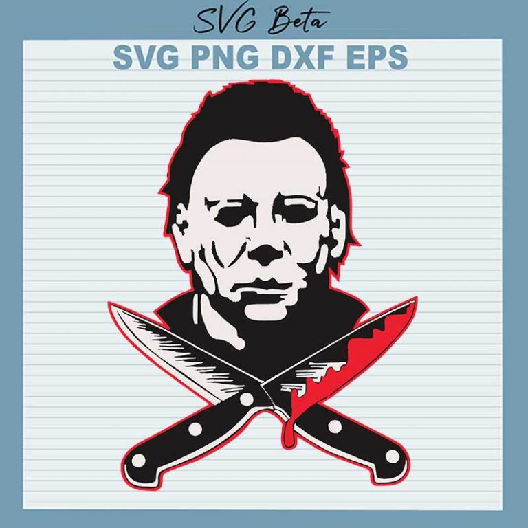 Michael Myers Halloween Knives SVG, Halloween Michael Myers SVG PNG DXF