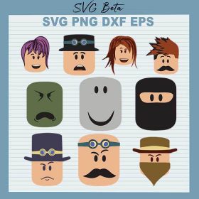 Roblox character head SVG, Roblox Character SVG, Roblox Bundle SVG