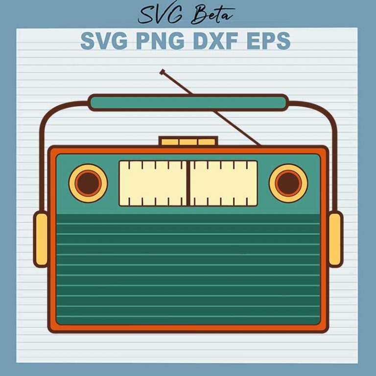 Vintage Radio SVG, Retro Radio SVG PNG DXF Cut Files