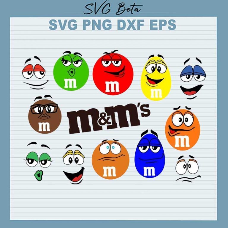M&M SVG, M&M face SVG, M&M bundle SVG PNG DXF