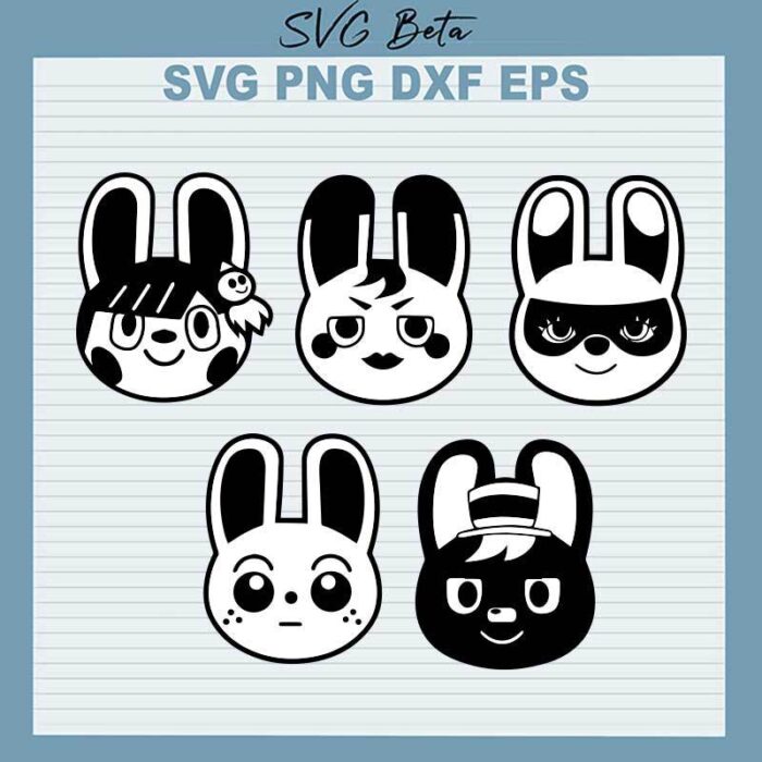 Animal crossing SVG, Animal crossing Character SVG PNG DXF cut file