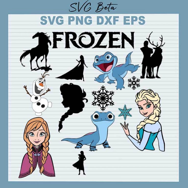 Frozen Elsa Characters SVG, Frozen Characters SVG, Elsa SVG PNG DXF cut ...