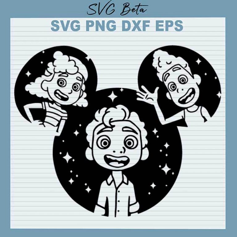 Disney Luca Mickey Ears SVG, Pixar Luca SVG PNG DXF cut file