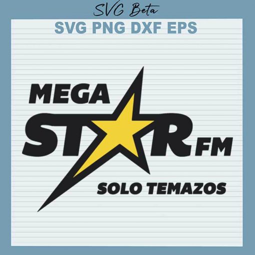 Mega Star Fm Solo Temazos SVG, Mega Star Fm Logo SVG PNG DXF cut file