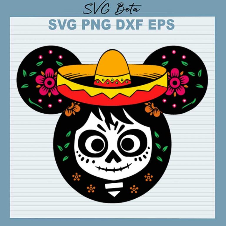 Coco Mickey Ears SVG, Disney Coco Day of the dead SVG, Coco Pixar ...