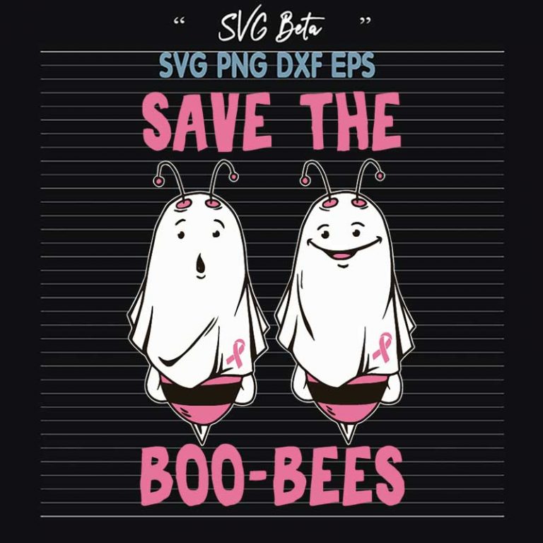 Save The Boo Bees Cancer SVG, Breast Cancer Boo Bees SVG, Pink Ribbon ...