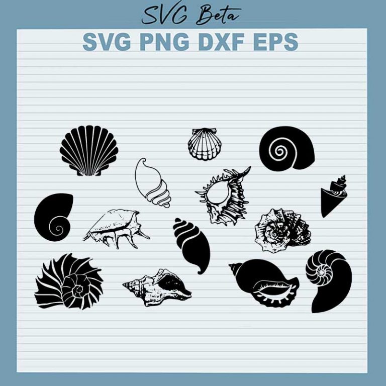 Seashells Ocean SVG, Seashell SVG, Sea Creature Bundle SVG, Seashells ...