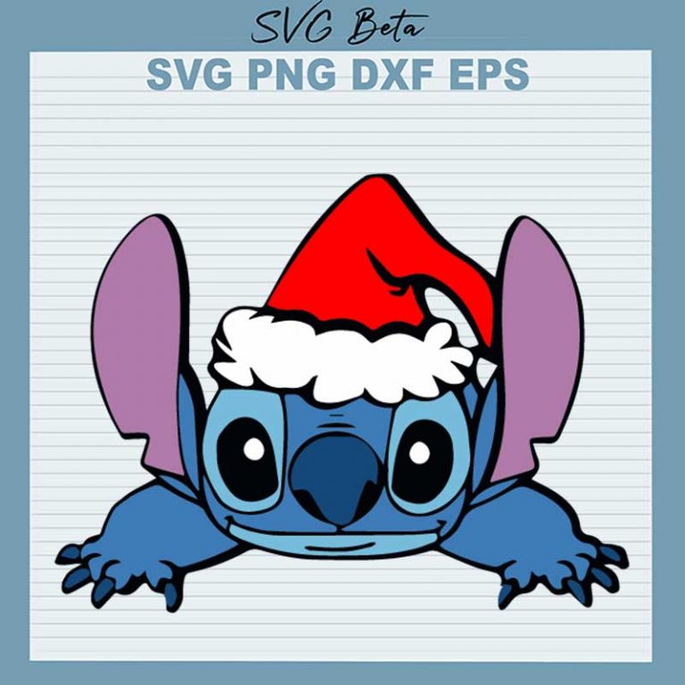 Christmas Santa Stitch SVG, Stitch Santa Hat SVG, Christmas Santa SVG ...