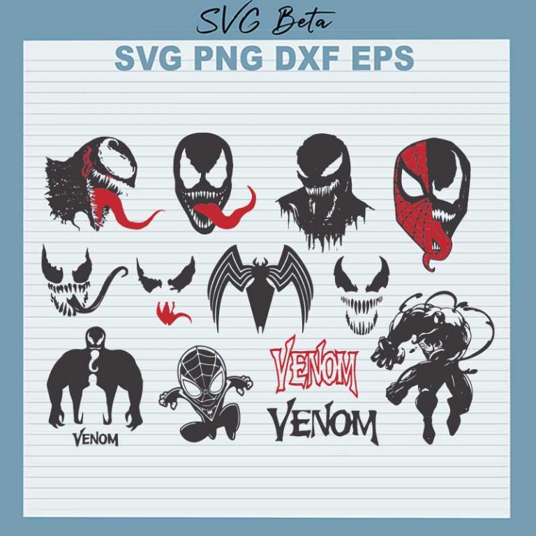 Venom SVG Bundle, Venom SVG PNG DXF Cut File
