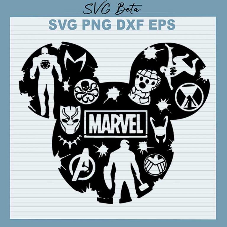 Marvel Mickey Ears SVG, Avengers Mickey Ears SVG, Superheroes SVG PNG ...