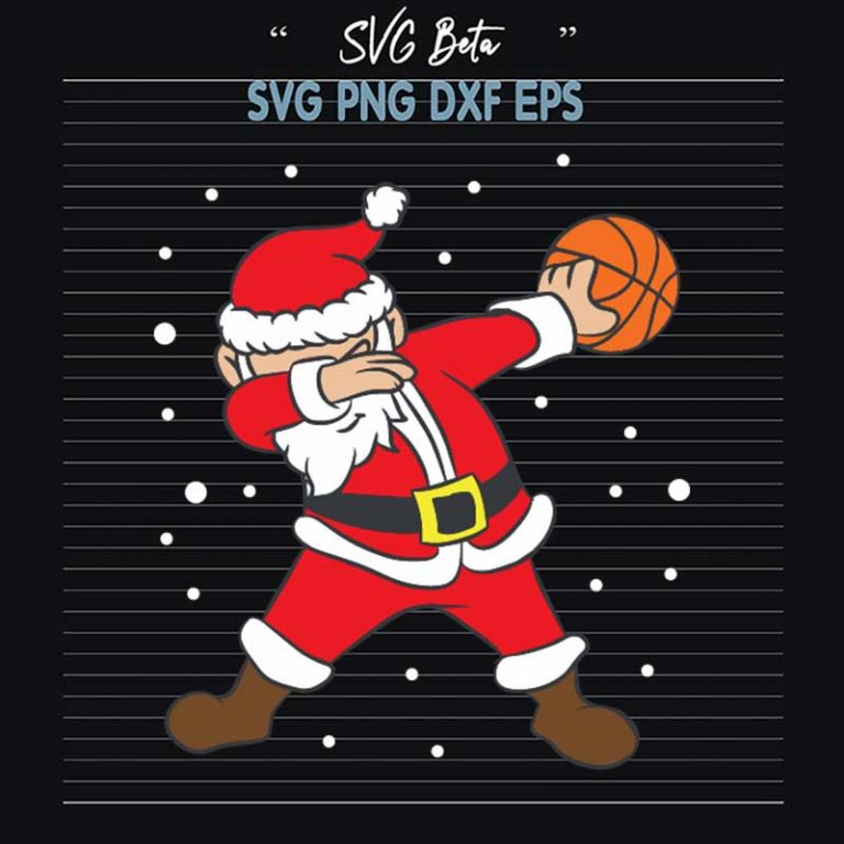 Basketball Santa Dabbing Christmas SVG, Basketball Santa SVG ...