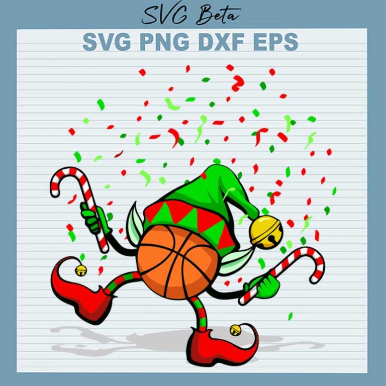 Christmas Basketball Elf SVG, Basketball Christmas SVG, Elf Basketball ...