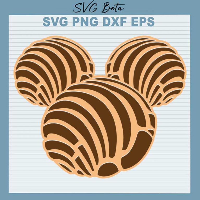 Mickey head concha SVG, Disney SVG PNG DXF Cut File