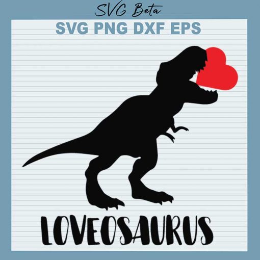 Love O Saurus SVG, Valentine Saurus SVG PNG DXF