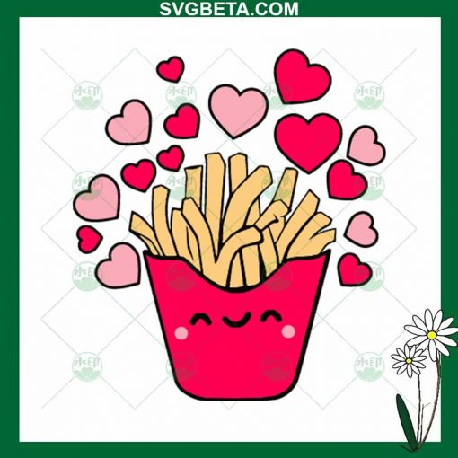 Valentine Fries SVG, Fries Before Guys SVG, Happy Valentine SVG PNG DXF