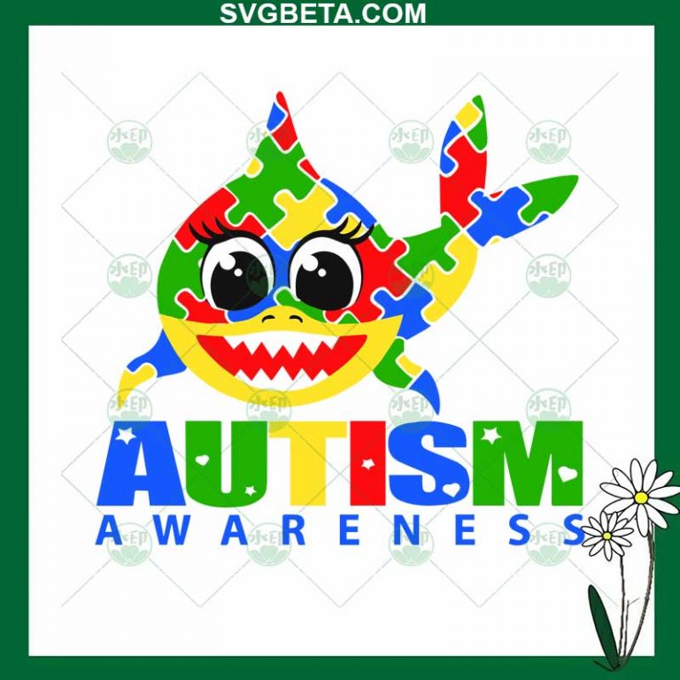 Autism baby Shark puzzle SVG, Autism SVG, Autism puzzle SVG