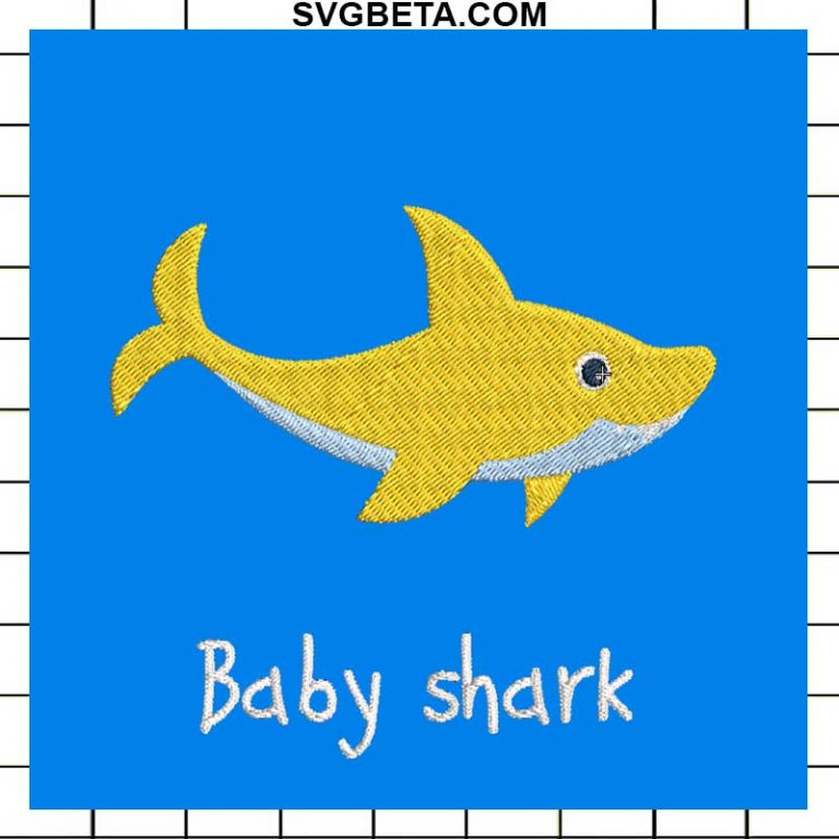 Baby Shark Doo Doo embroidery design, Baby Shark Embroidery File