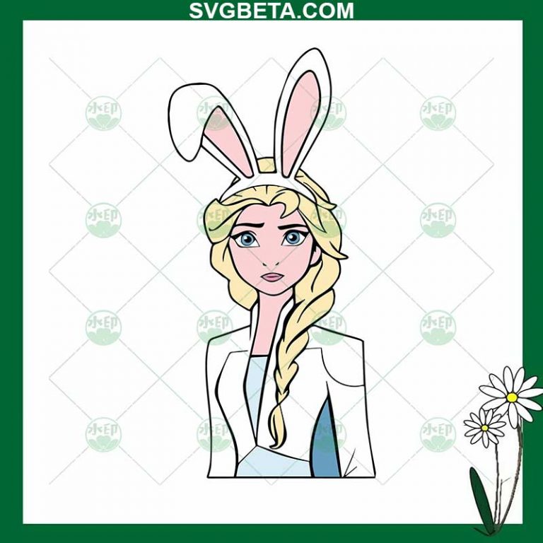 Elsa Bunny Ears SVG, Frozen Easter Bunny Ears SVG, Disney Easter SVG