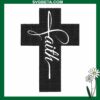 Faith Cross Embroidery Design, Jesus Cross Embroidery Design File