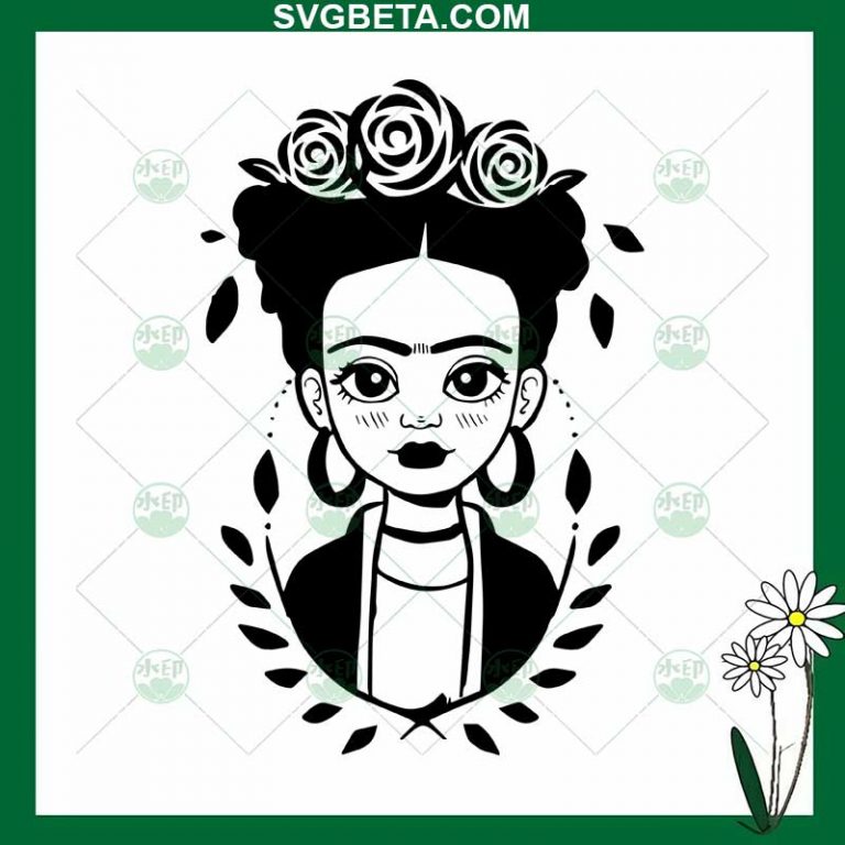 Frida Kahlo SVG, Mexican SVG, Frida kahlo portrait SVG