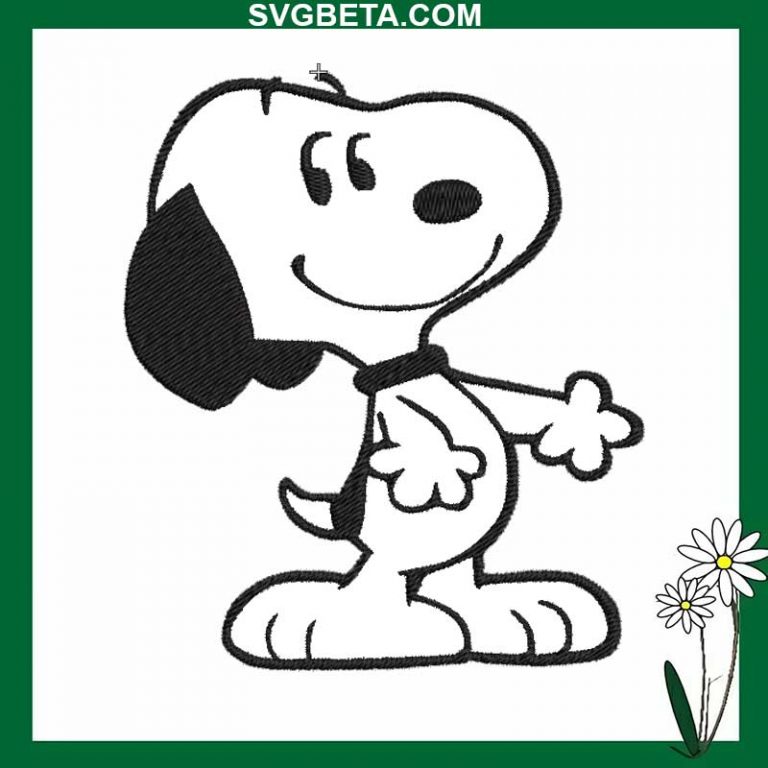 Cute Snoopy Embroidery Design, Snoopy Embroidery Design File