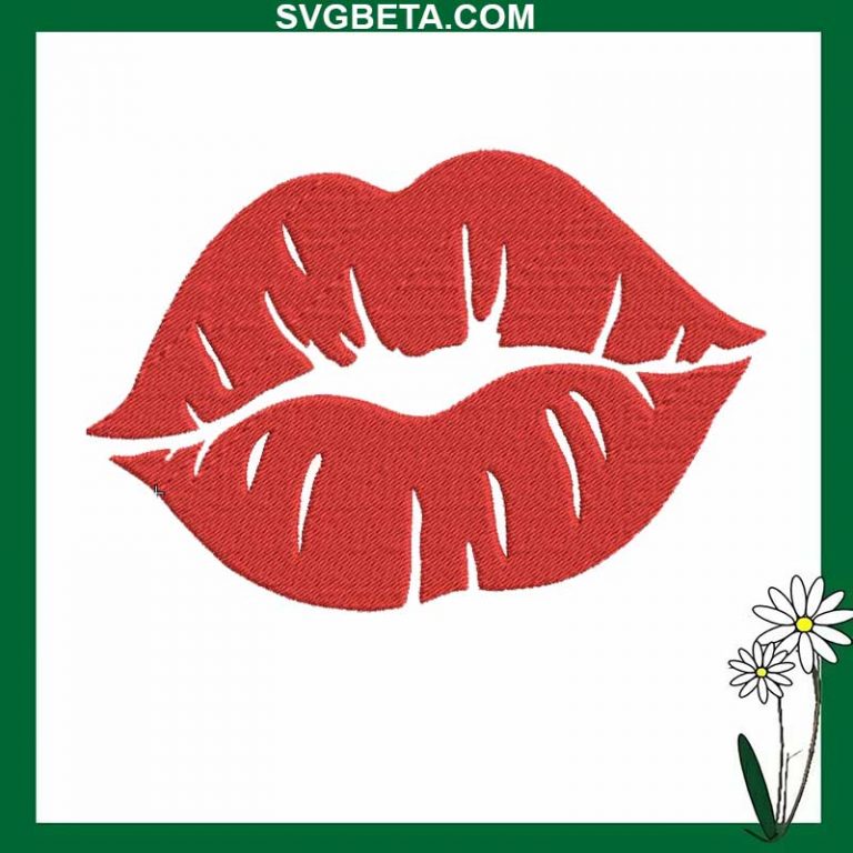 Lips Embroidery design, Faith Embroidery Design