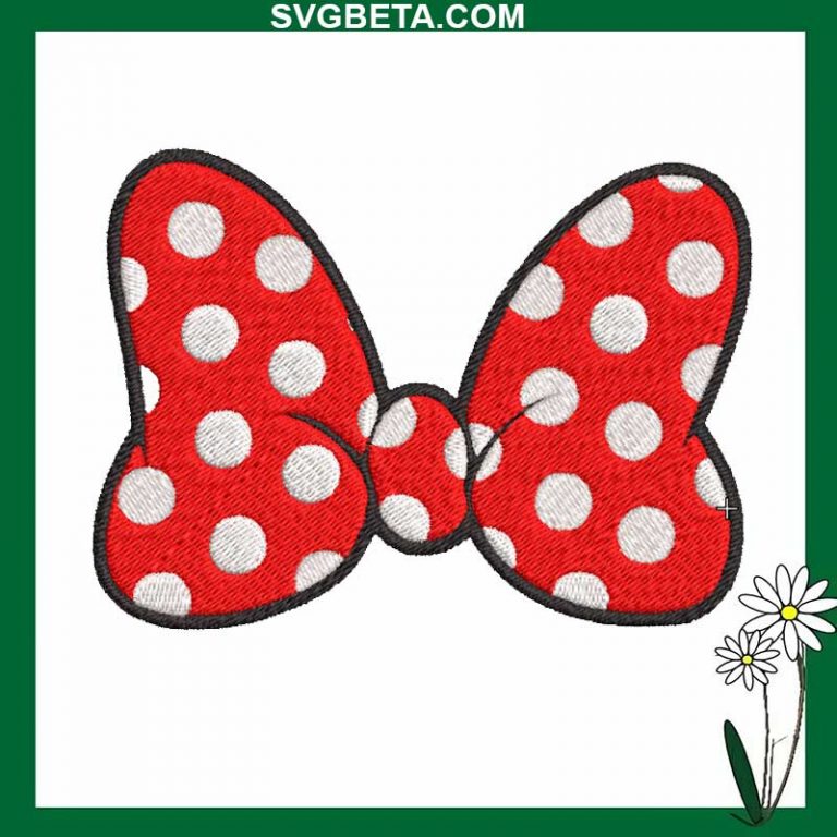Minnie Head Embroidery Design, Disney Minnie Embroidery Design File