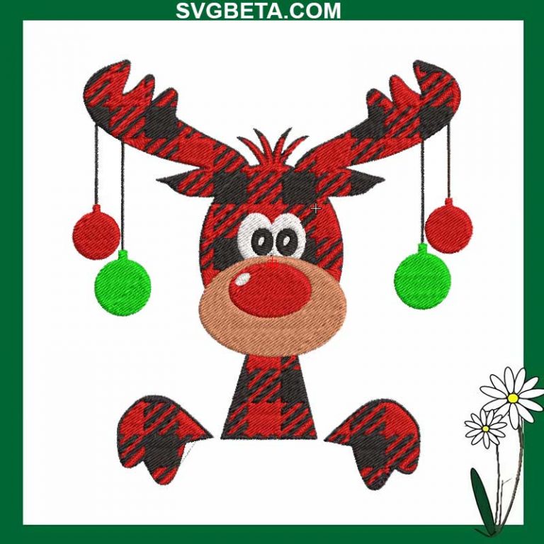 Reindeer embroidery design, Cute Reindeer Embroidery File