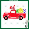 Easter Eggs Truck SVG, Easter Truck SVG, Bunny Truck SVG
