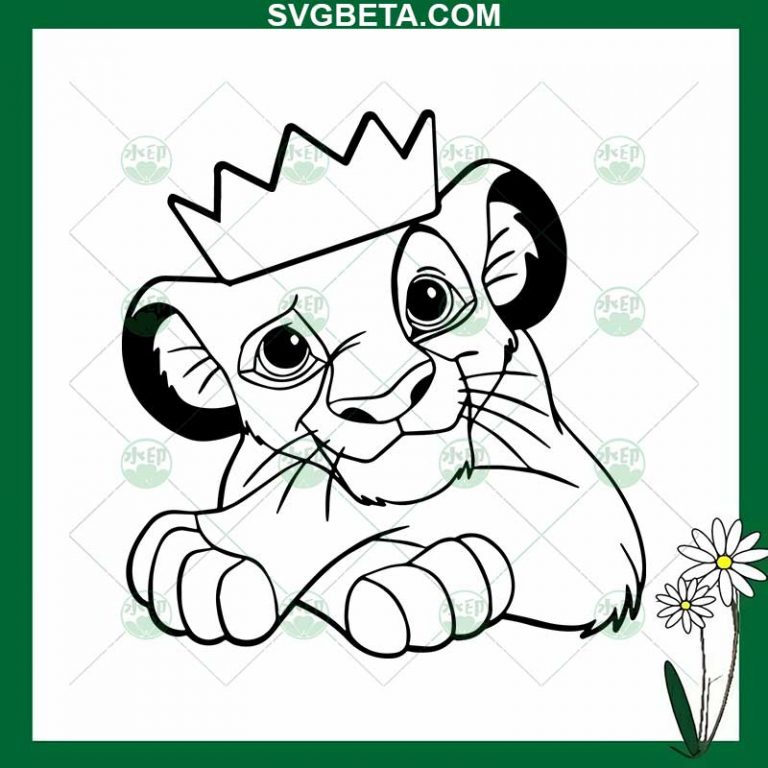 Simba Lion King SVG, Disney Simba SVG, Lion King Disney Movie SVG