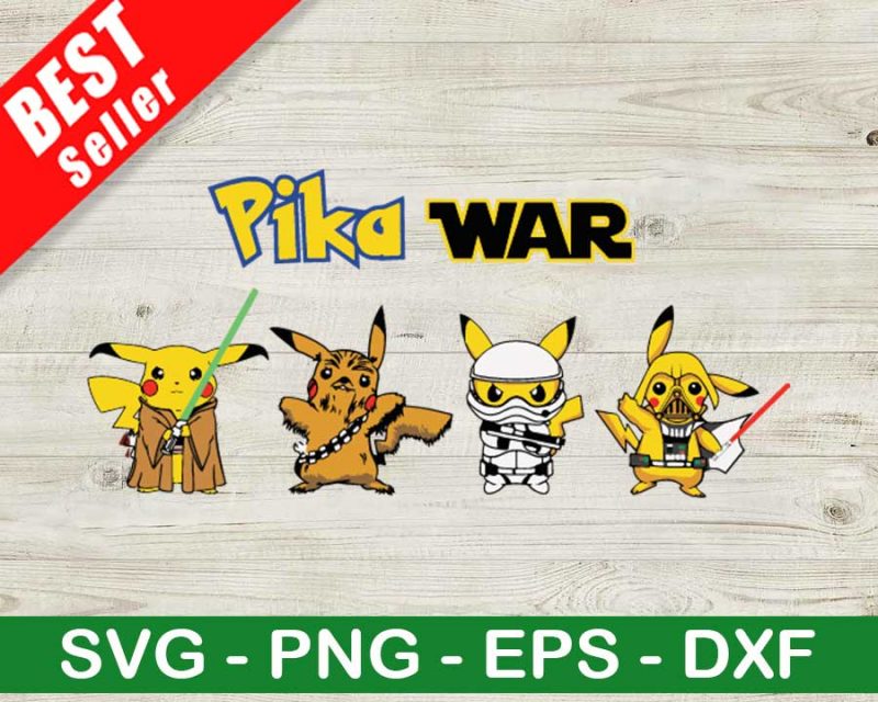 Pikachu Star Wars SVG, Star Wars SVG, Pika Wars SVG