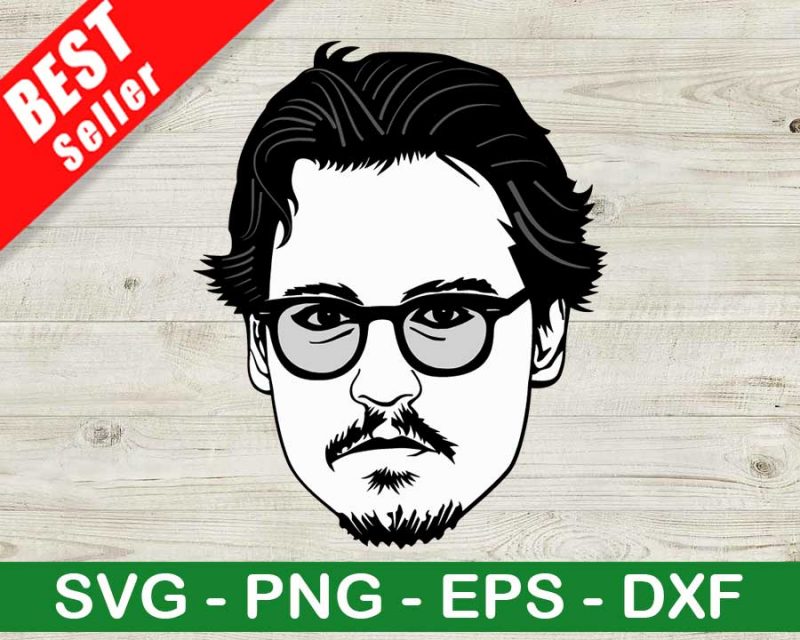 Johnny Depp Face SVG, Johnny Depp SVG, Mega Pint SVG