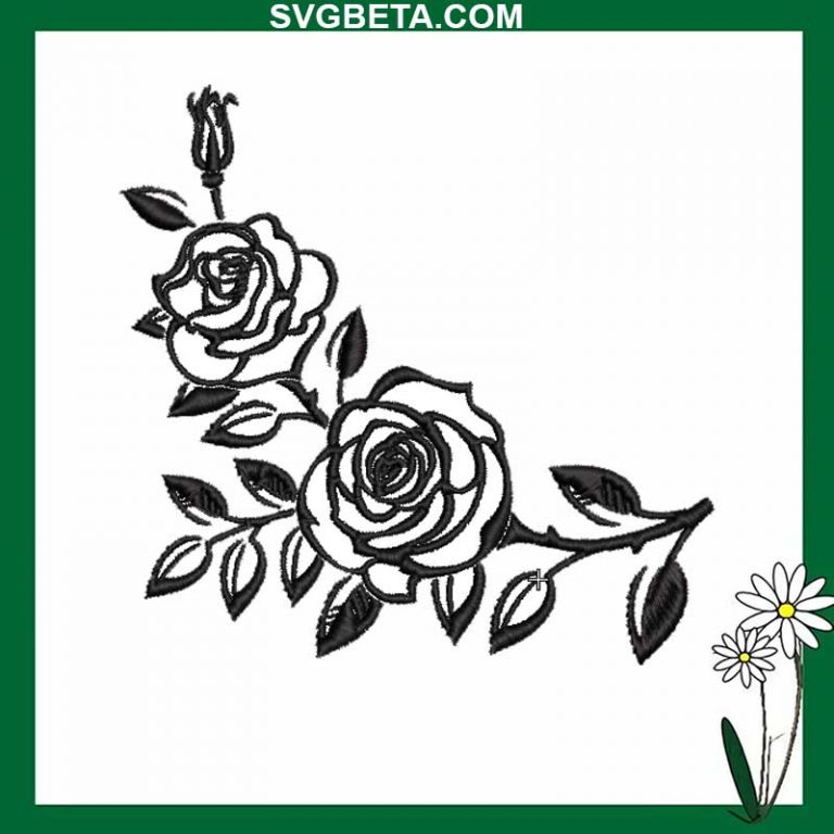 Floral Embroidery Design, Rose Embroidery Files, Flower Embroidery machine